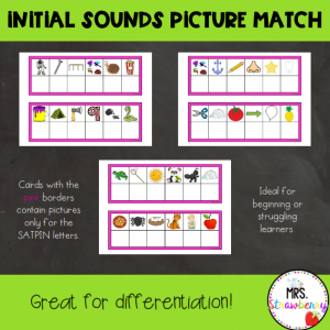 Initial Sounds Picture Match - Mrs. Strawberry Letter practice