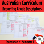 Foundation ENGLISH MATHS Australian Curriculum Reporting Grade ...