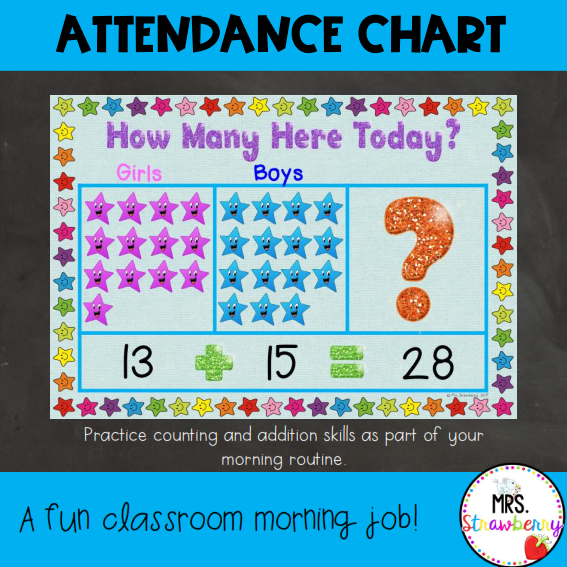 Attendance Chart - Mrs. Strawberry
