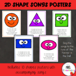 2D Shape Posters With Songs - Mrs. Strawberry