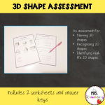3D Shape Assessment - Mrs. Strawberry Recognize 3D Shapes