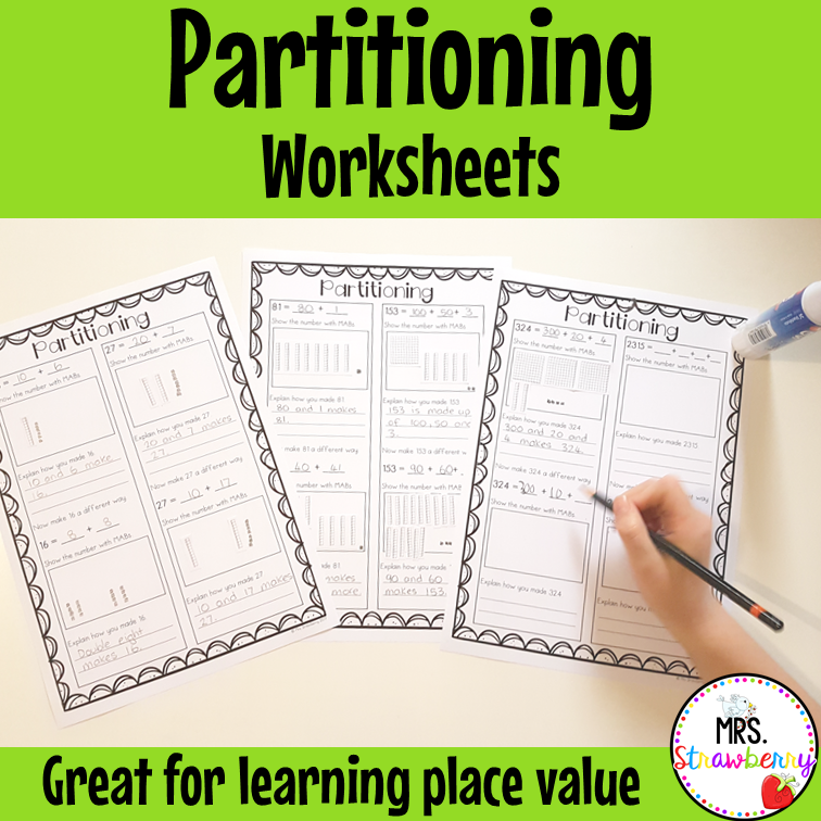 Place Value Partitioning Worksheets Mrs Strawberry Place Value Partitioning Worksheets Mrs Strawberry
