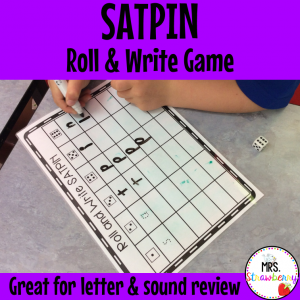 SATPIN Roll and Write - Mrs. Strawberry - Letter Review