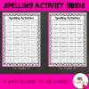 Spelling Activity Grids For Any Spelling List - Mrs. Strawberry