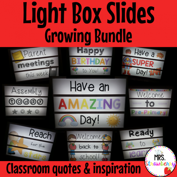 Light Box Slides Light Box Inserts - Mrs. Strawberry