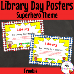 Library Day Posters - Mrs. Strawberry