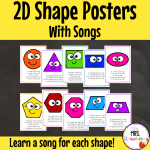 2D Shape Posters With Songs - Mrs. Strawberry