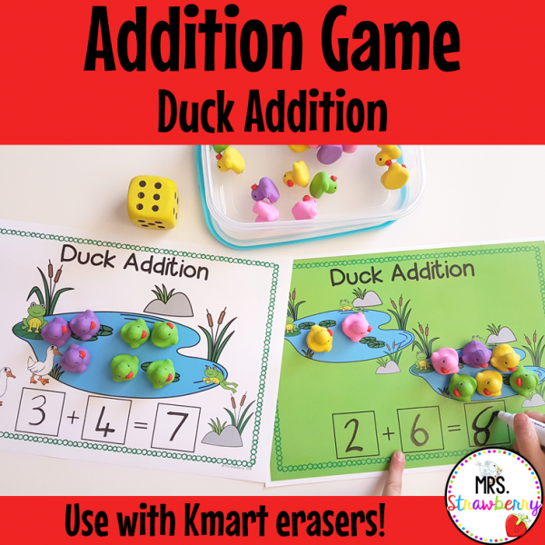 Pizza Addition Activity - Mrs. Strawberry - addition practice game