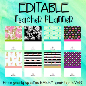 Teacher Planner Editable - Mrs. Strawberry