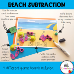 Beach Subtraction Activity - Mrs. Strawberry