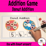 Donut Addition Activity - Mrs. Strawberry Addition Practice