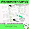 Australian Curriculum Reporting Grade Descriptors Japanese BUNDLE - Mrs ...