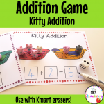 Cat Addition Game - Mrs. Strawberry - Addition Practice