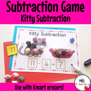 Cat Subtraction Activity - Mrs. Strawberry
