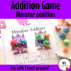 Monster Addition Game - Mrs. Strawberry - Addition Practice