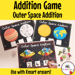 Outer Space Addition Activity - Mrs. Strawberry Addition Practice