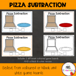Pizza Subtraction Activity - Mrs. Strawberry - Math Practice