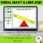 Digital Heavy and Light Sort For Google Slides and Google Classroom ...