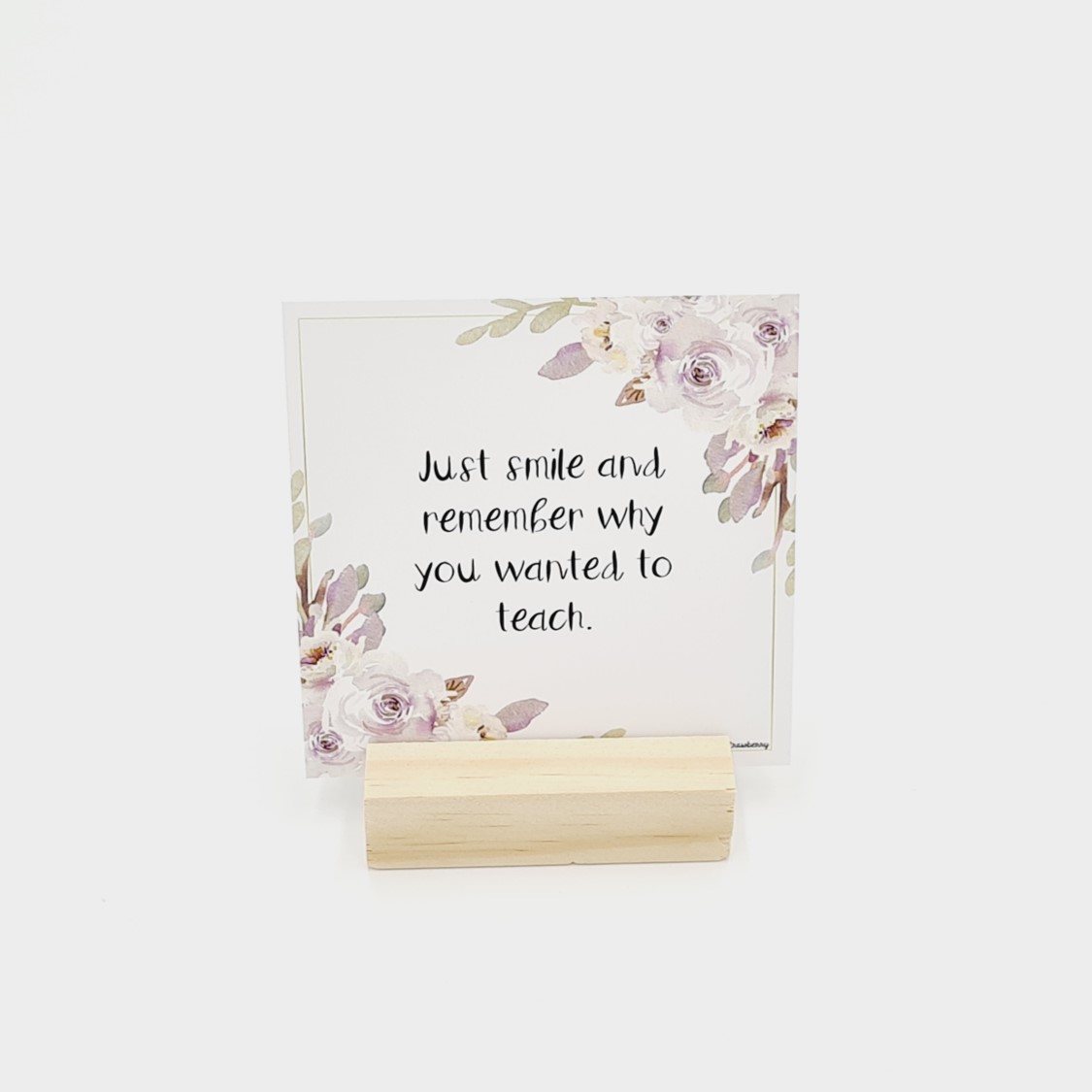 Teacher Affirmation Cards - Floral Set - Mrs. Strawberry