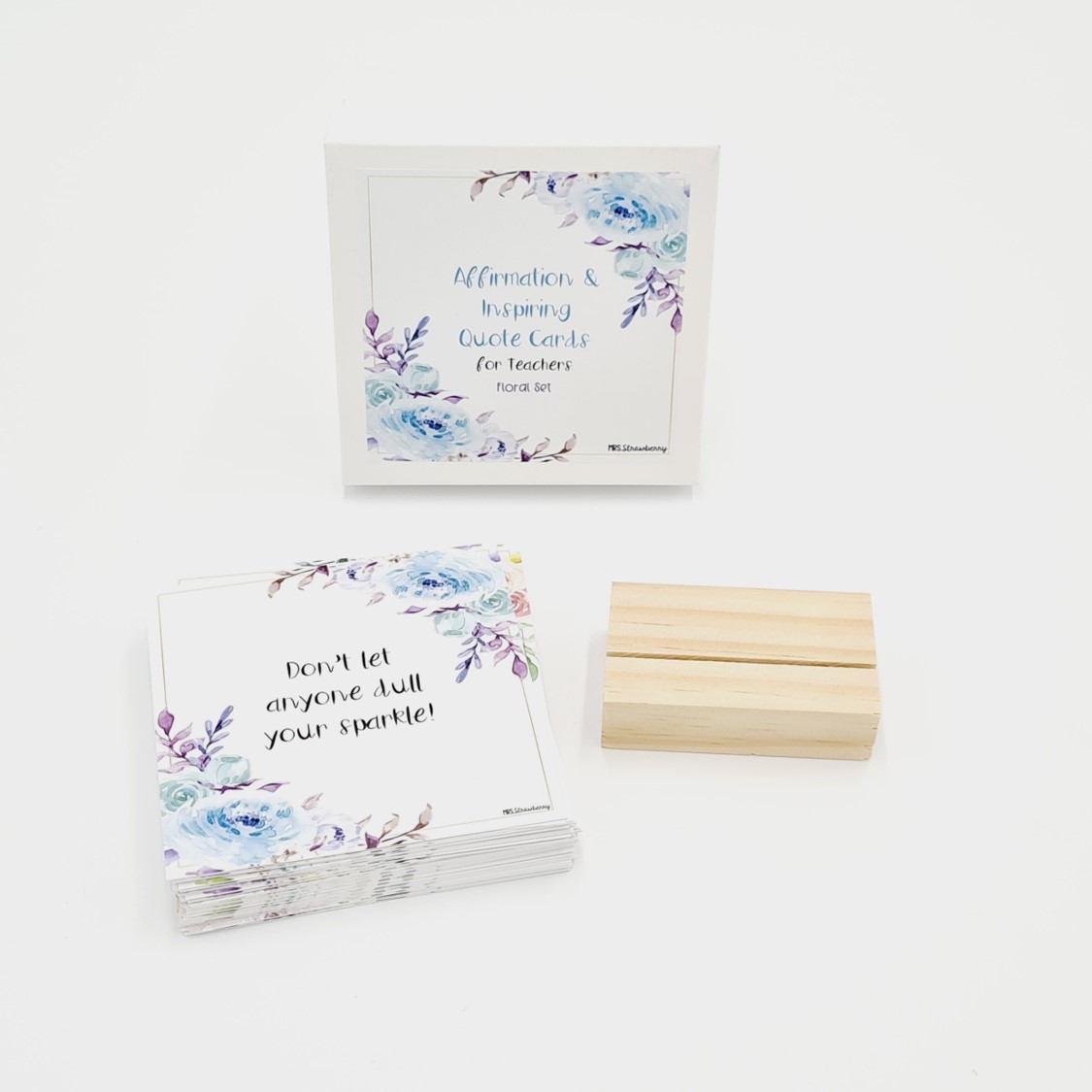Teacher Affirmation Cards - Floral Set - Mrs. Strawberry