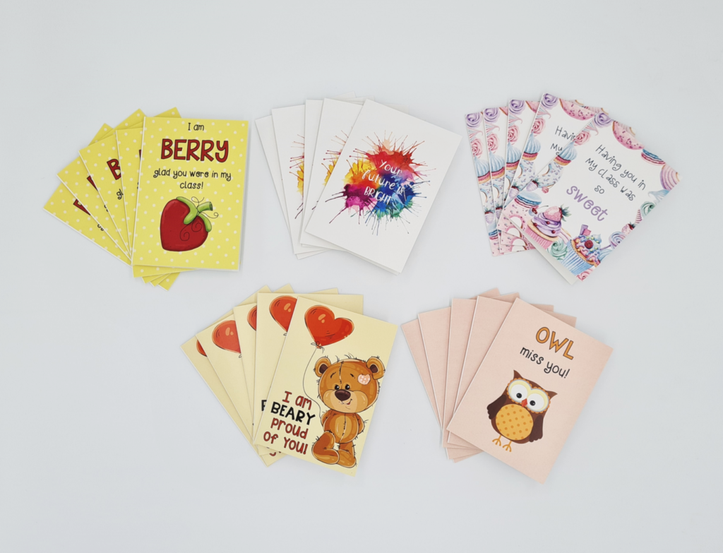 Student End of Year Cards Class COMBO Pack (25) - Mrs. Strawberry