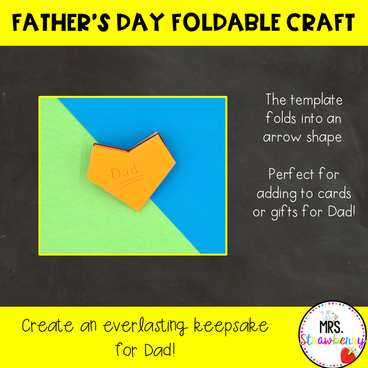 Fathers Day Foldable Craft - Mrs. Strawberry
